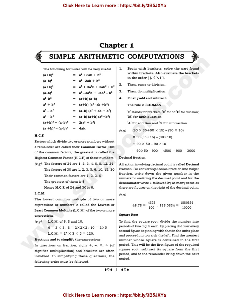 Arithmetic Computation Techniques | PDF | Elementary Mathematics ...