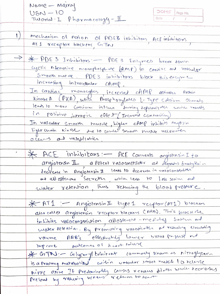 Pharmacology Tutorial 1 | PDF