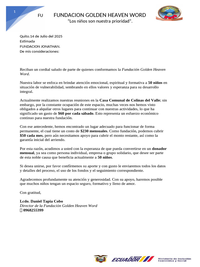 Fundacion Jonathan | PDF