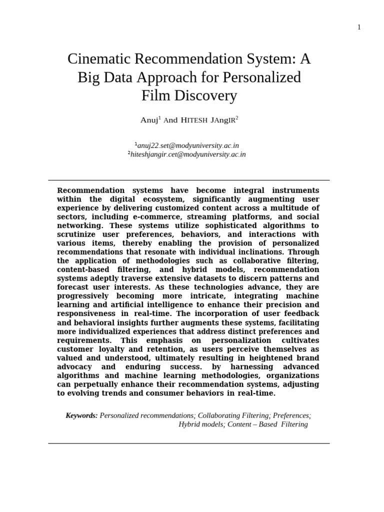 Recommendation Systems | PDF | Apache Hadoop | Machine Learning