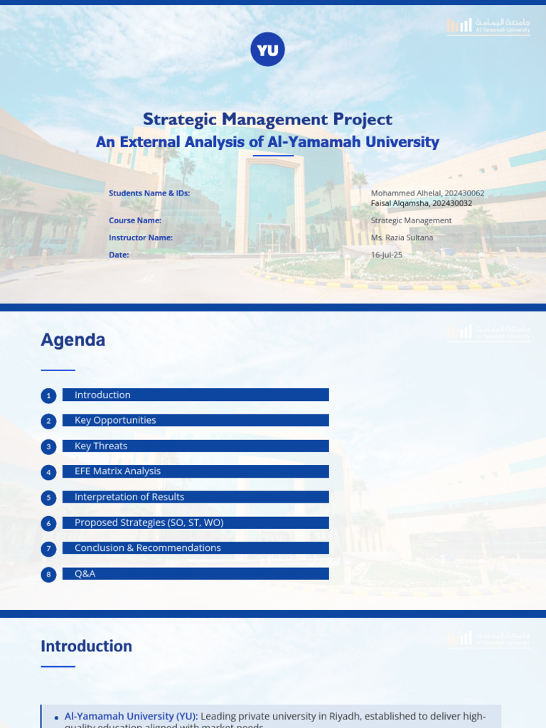 Strategic Management Project | PDF | Strategic Management ...