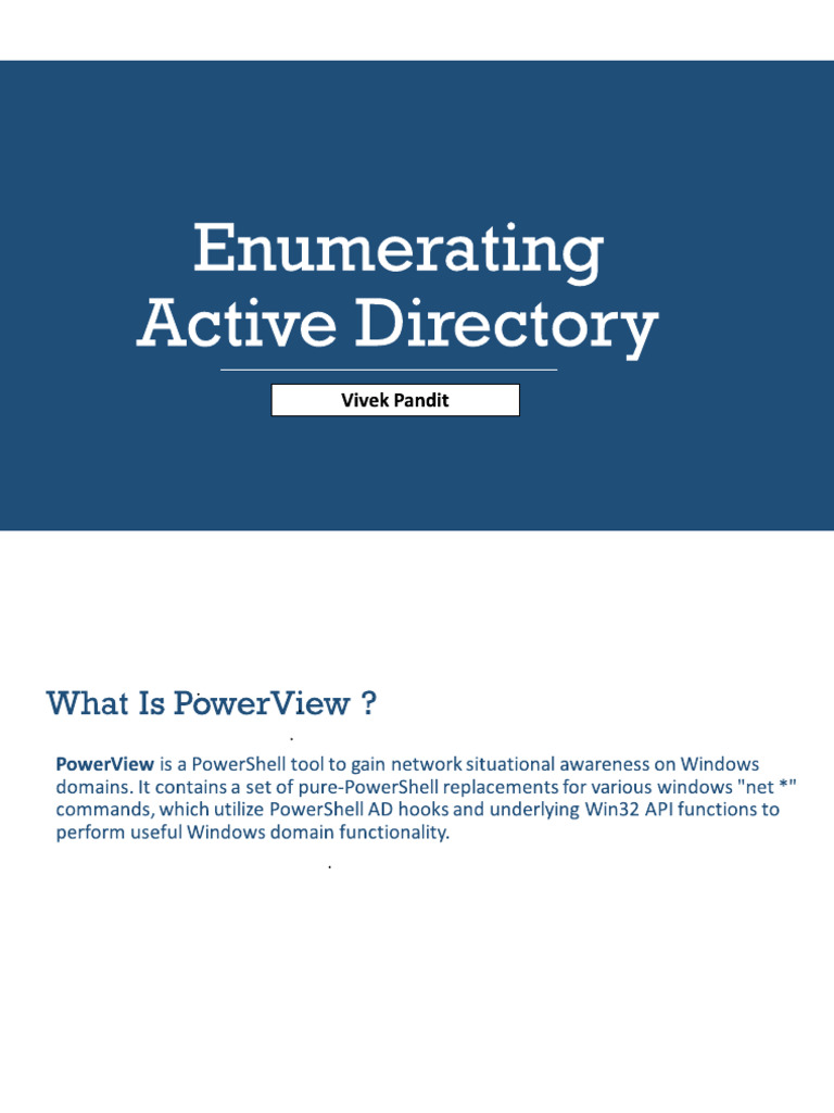 6.+Enumeration+In+Active+Directory | PDF