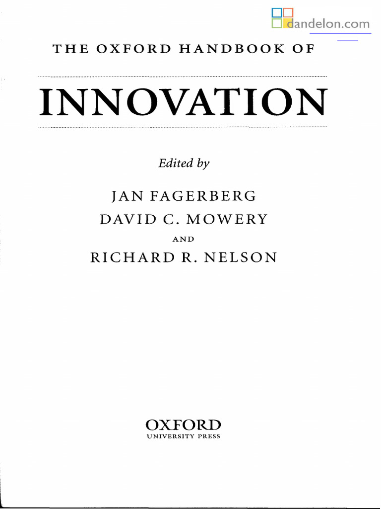 Innovation Insights from Fagerberg's Handbook | PDF | Innovation