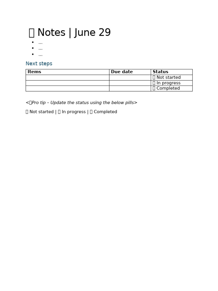 Notes - June 29: Next Steps | PDF