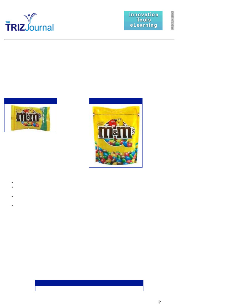 TRIZ Used To Improve The Mars Bite-Size Candy Pouch | PDF | Adhesive
