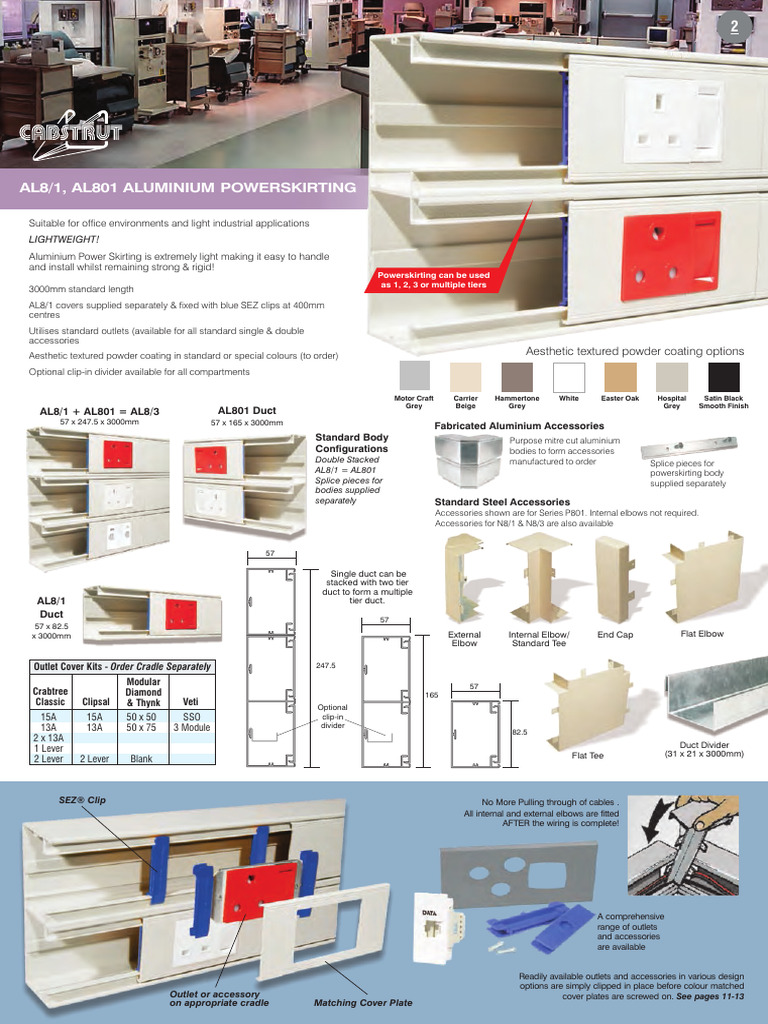 Aluminium & PVC Power Skirting Solutions | PDF | Duct (Flow ...