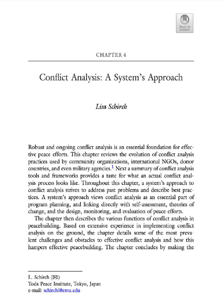 Conflict Analysis | PDF