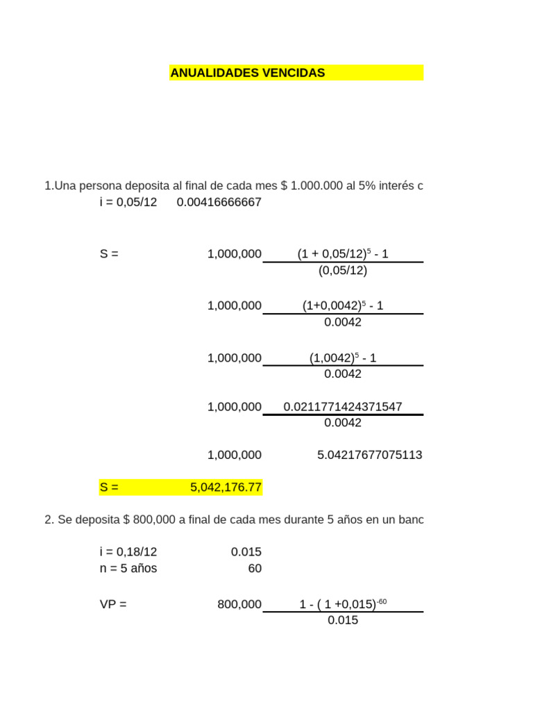 Guia Anualidades | PDF