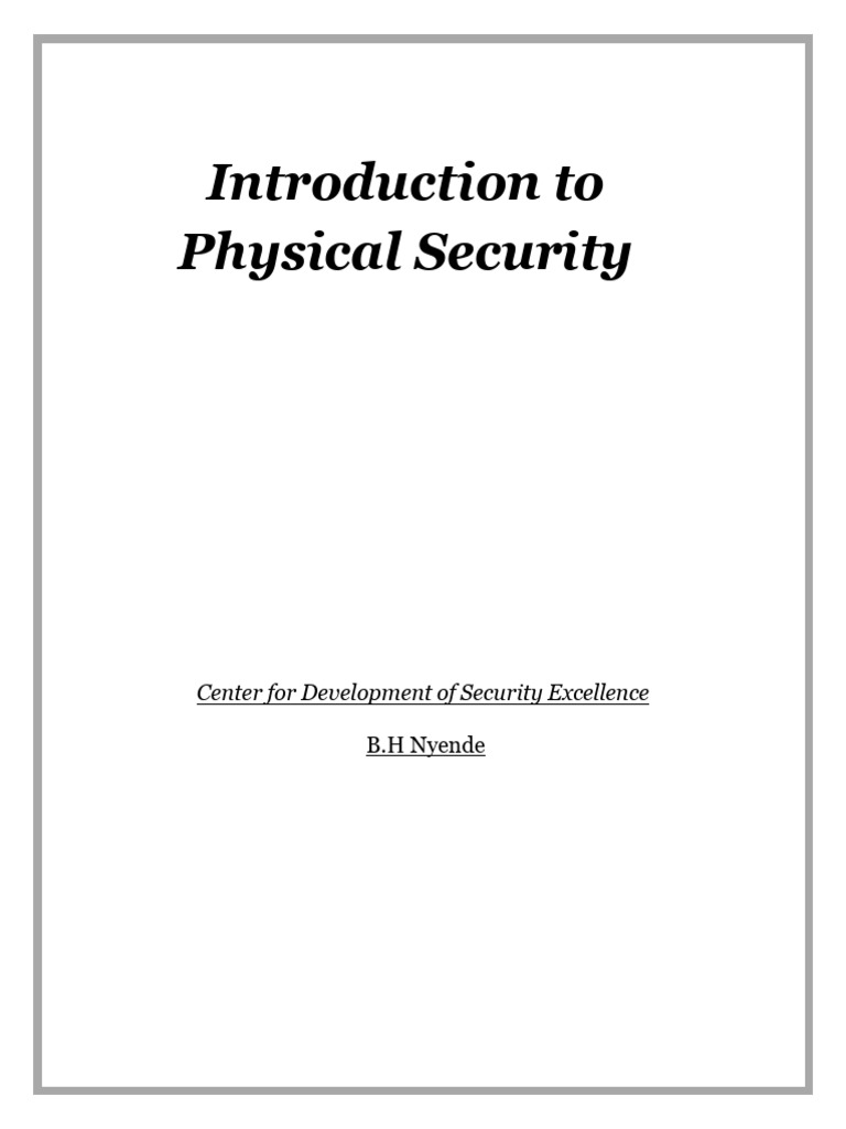 Introduction To Physical Security - Edited | PDF | Computer Security | Security