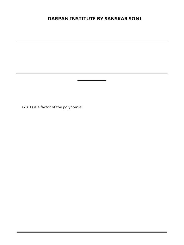 Maths Class Ix Chapter 02 Polynomials Practice Paper 02 Edited Edited ...