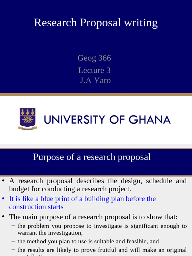 Lecture 3 Proposal Writing | PDF | Hypothesis | Methodology