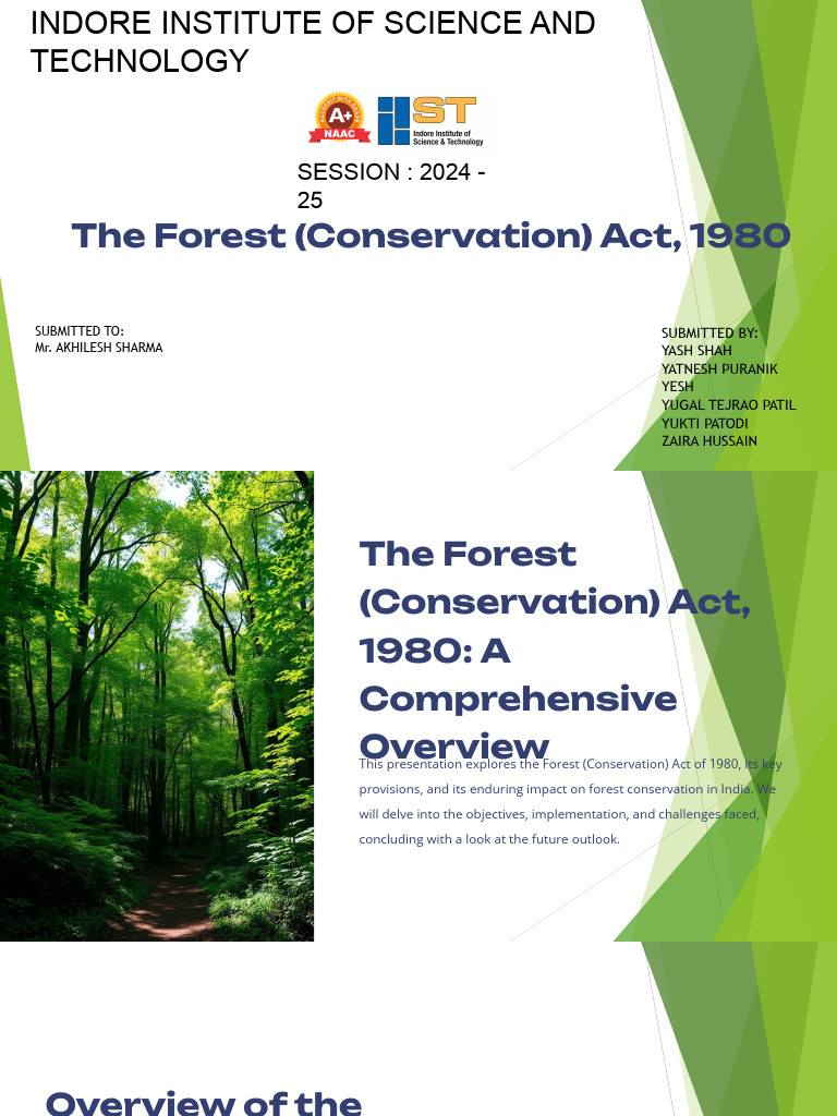 The Forest Conservation Act 1980 | PDF | Conservation Biology | Forest ...