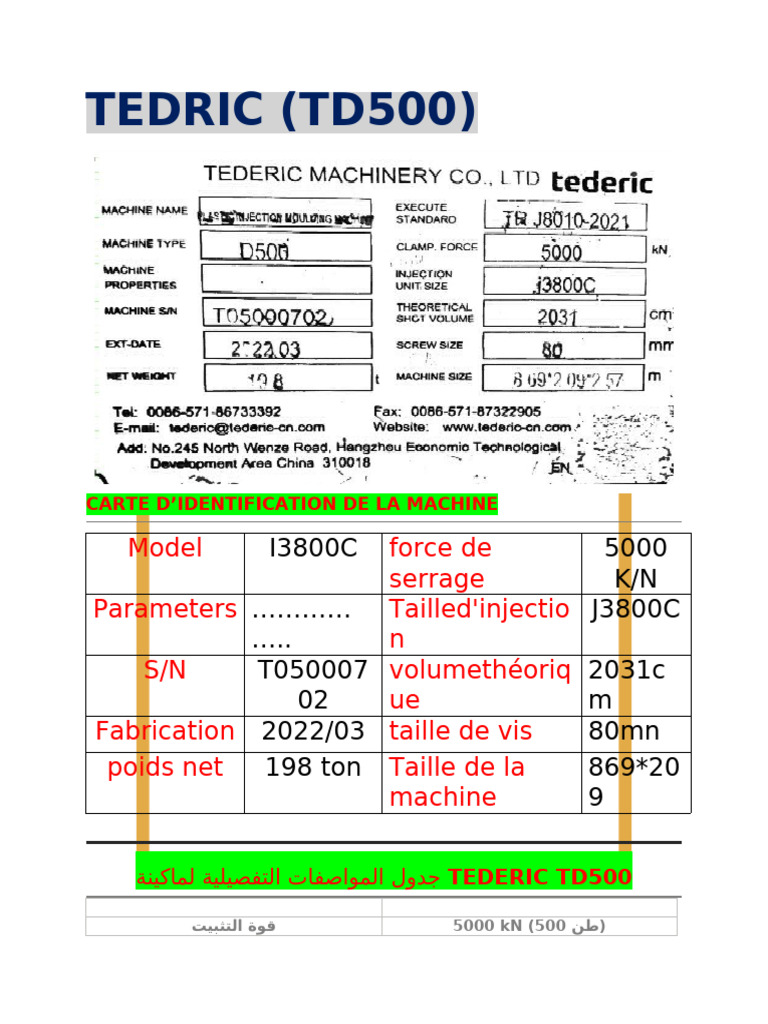 Tedric td500 | PDF