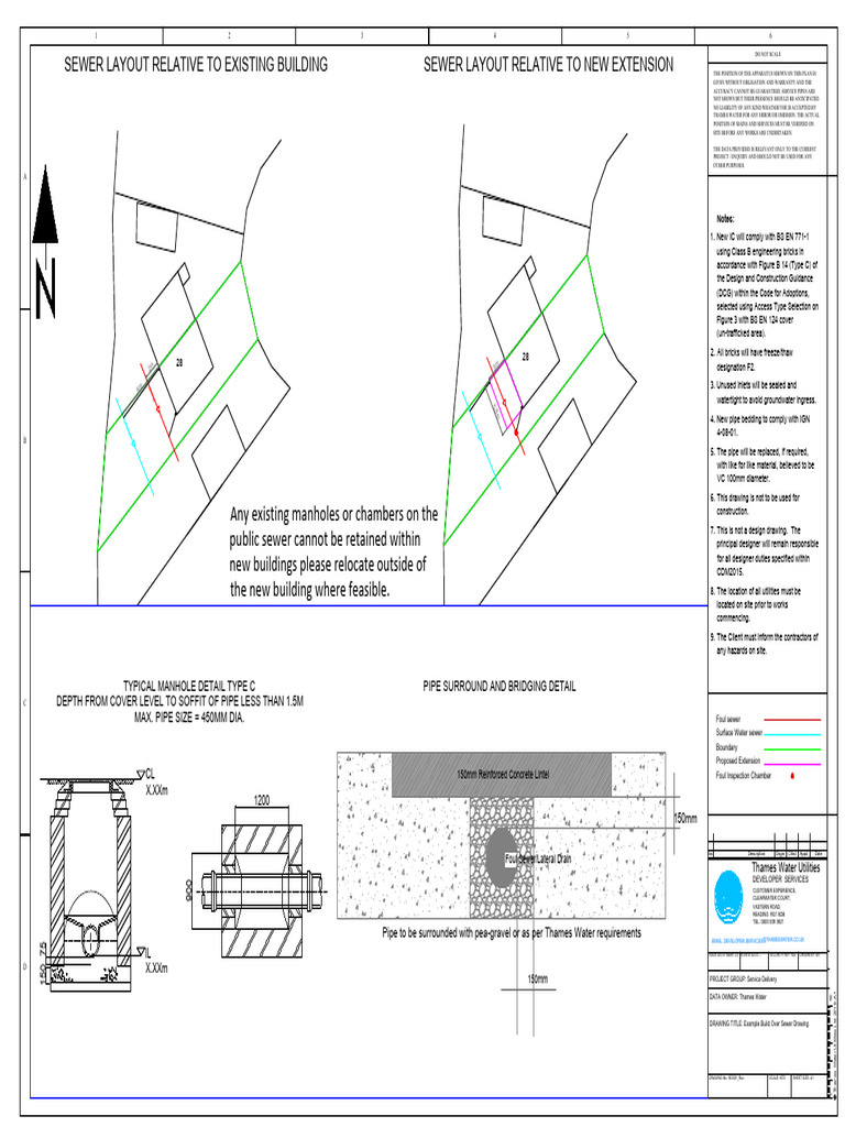 Example Drawing For Build Over Agreements | PDF | Sanitary Sewer ...