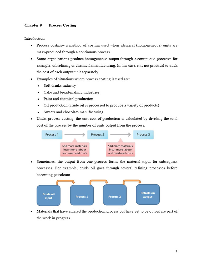Chapter 9 Process Costing (S) | PDF | Revenue | Petroleum
