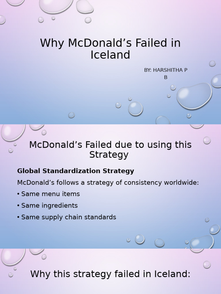 McDonald's Strategy Failure in Iceland | PDF
