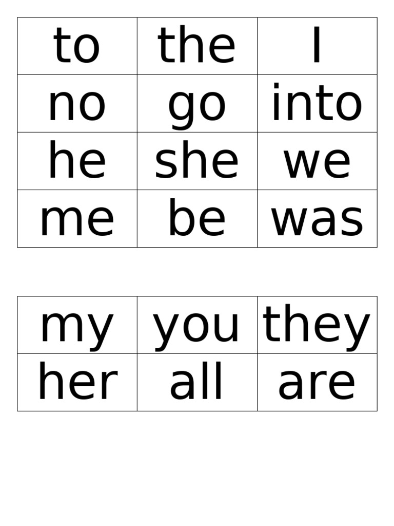 Sight Words 2 and 3 Large | PDF