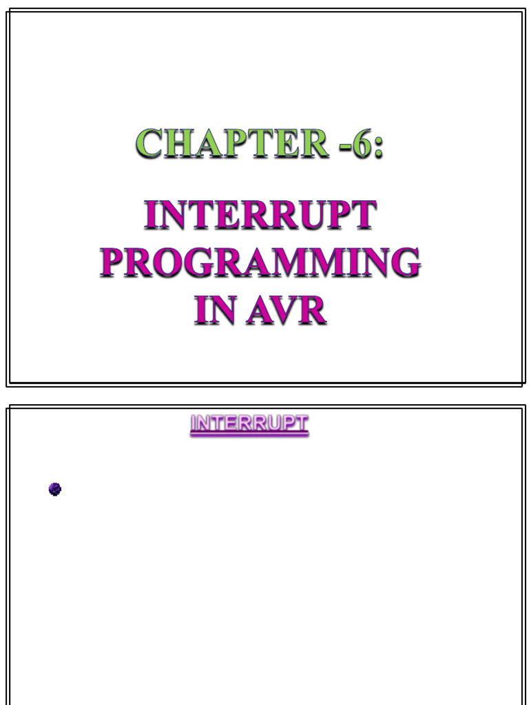6 ATmega2560 INTERRUPT Programming | PDF | Electrical Engineering | Computer Science
