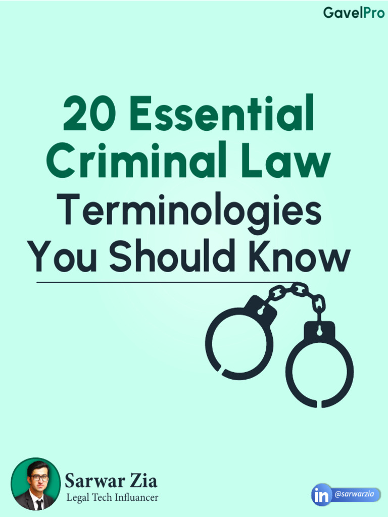 20 Key Criminal Law Terms Explained | PDF | Criminal Law | Judiciaries