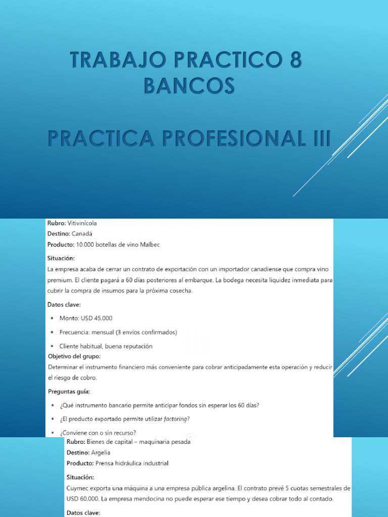 Trabajo Practico Bancos | PDF