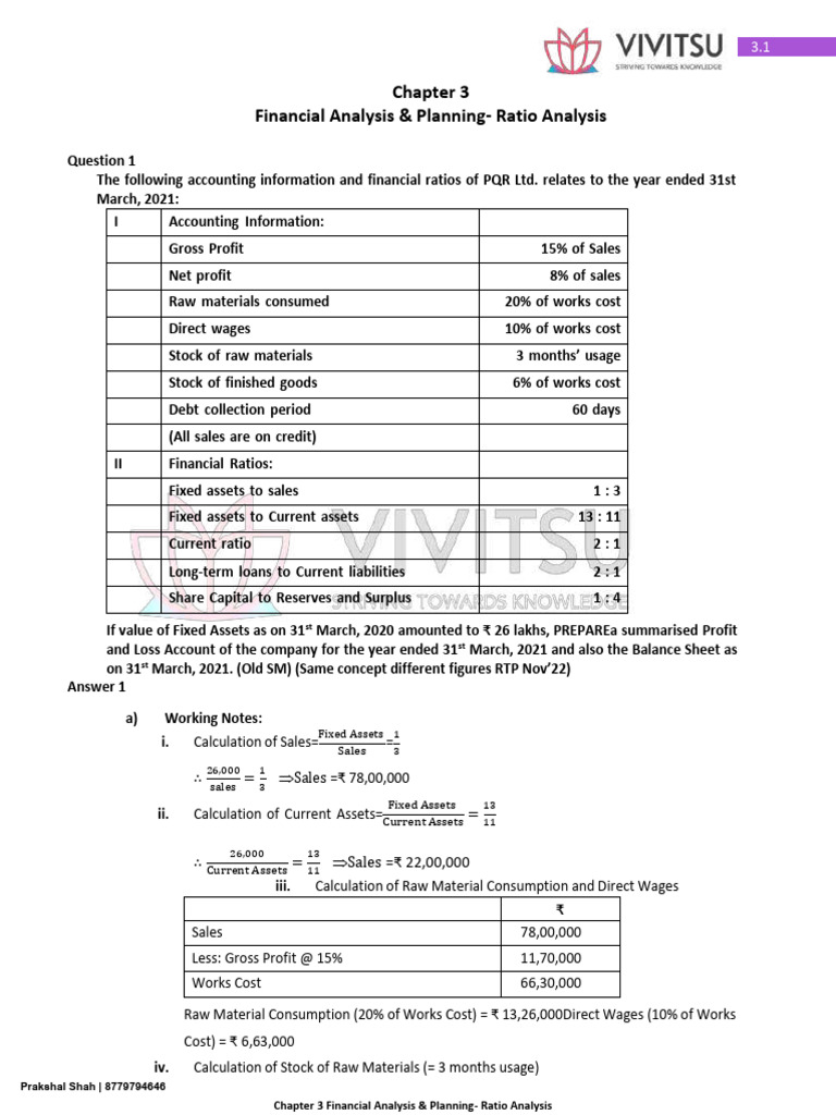 Financial Ratios and Balance Sheet Analysis | PDF | Equity (Finance ...