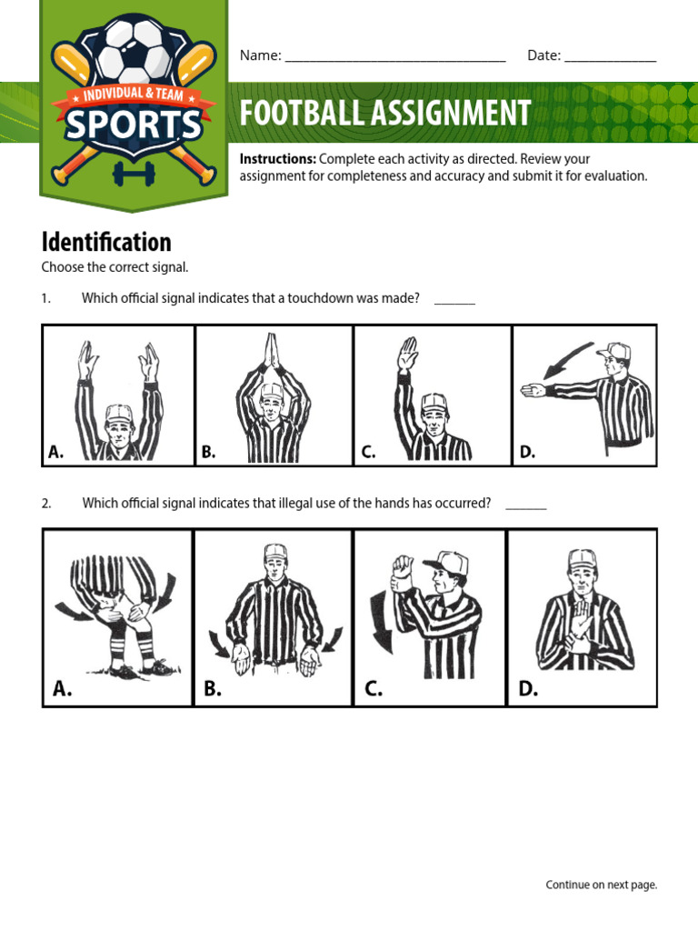 Indv Team Sports Football Assignment | PDF | Gridiron Football ...