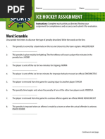 3discover Ice Hockey Reading Comprehension Sheets | PDF | Ice Hockey ...