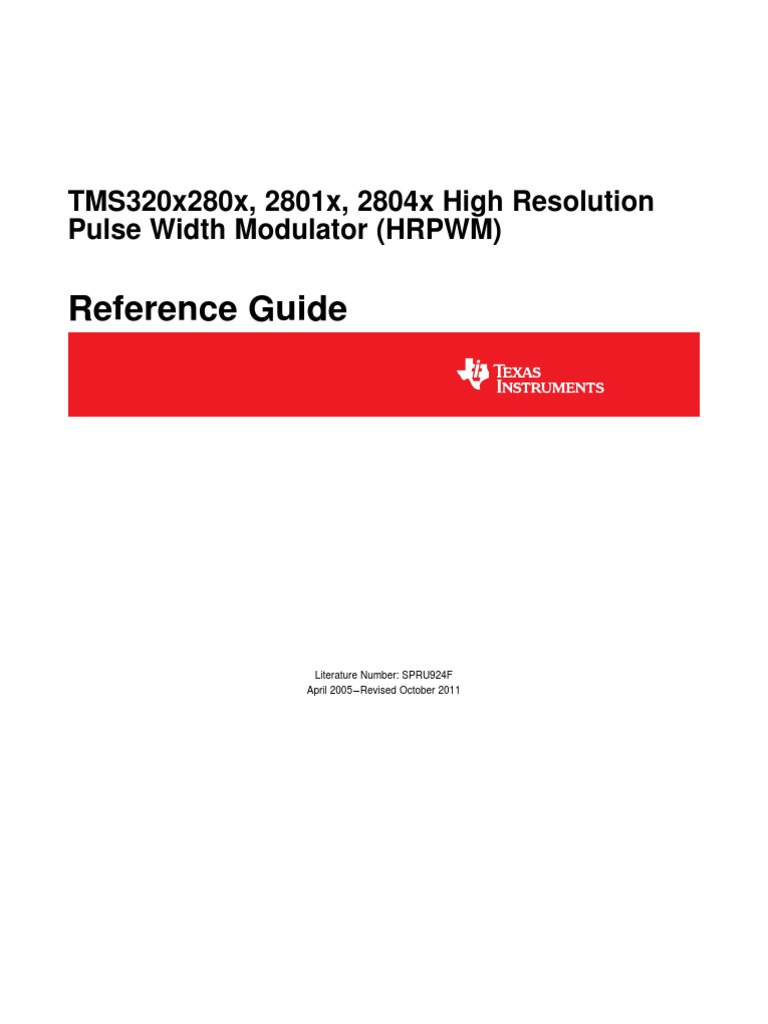 TI High Resolution PWM Ref-Spru924f | PDF | Digital Signal Processor ...
