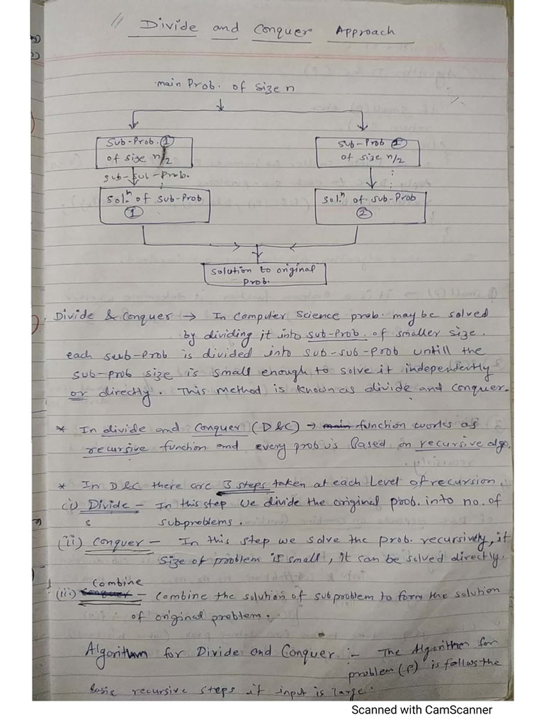 ADA Unit1 Notes6 Divide and Conquer Approach | PDF