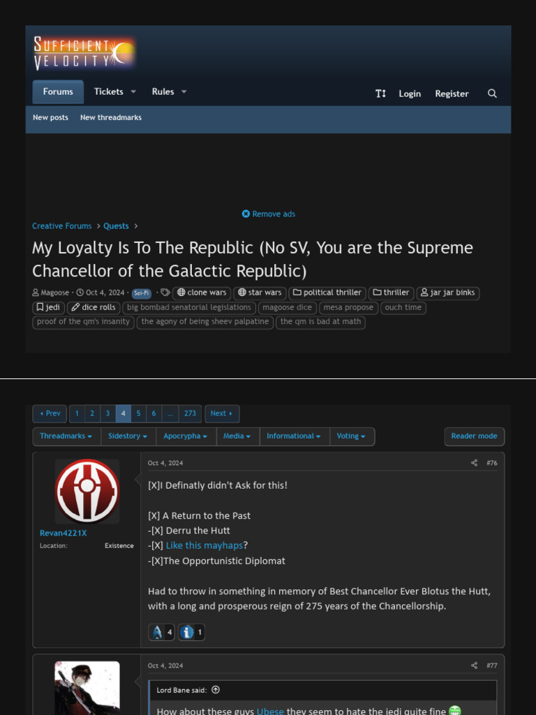 My Loyalty Is To The Republic (No SV, You Are The Supreme Chancellor of ...