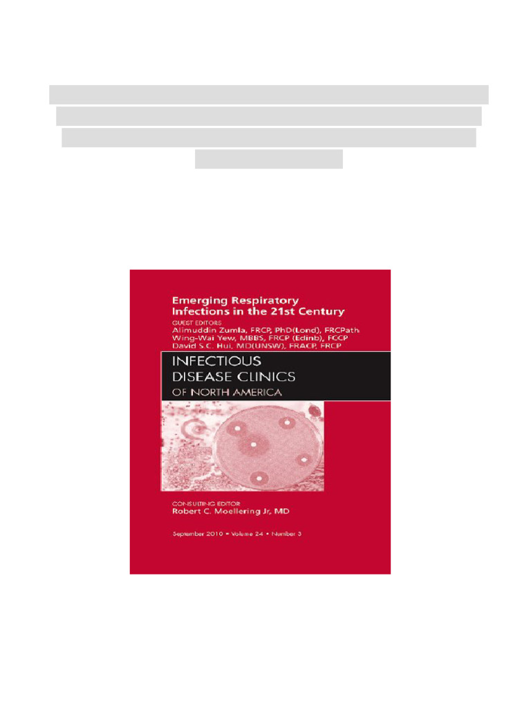 Emerging Respiratory Infections in The 21st Century Infectious Disease ...