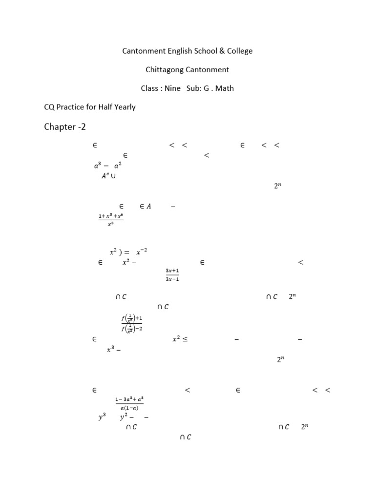 Work Sheet of G. Math | PDF | Numbers | Mathematics