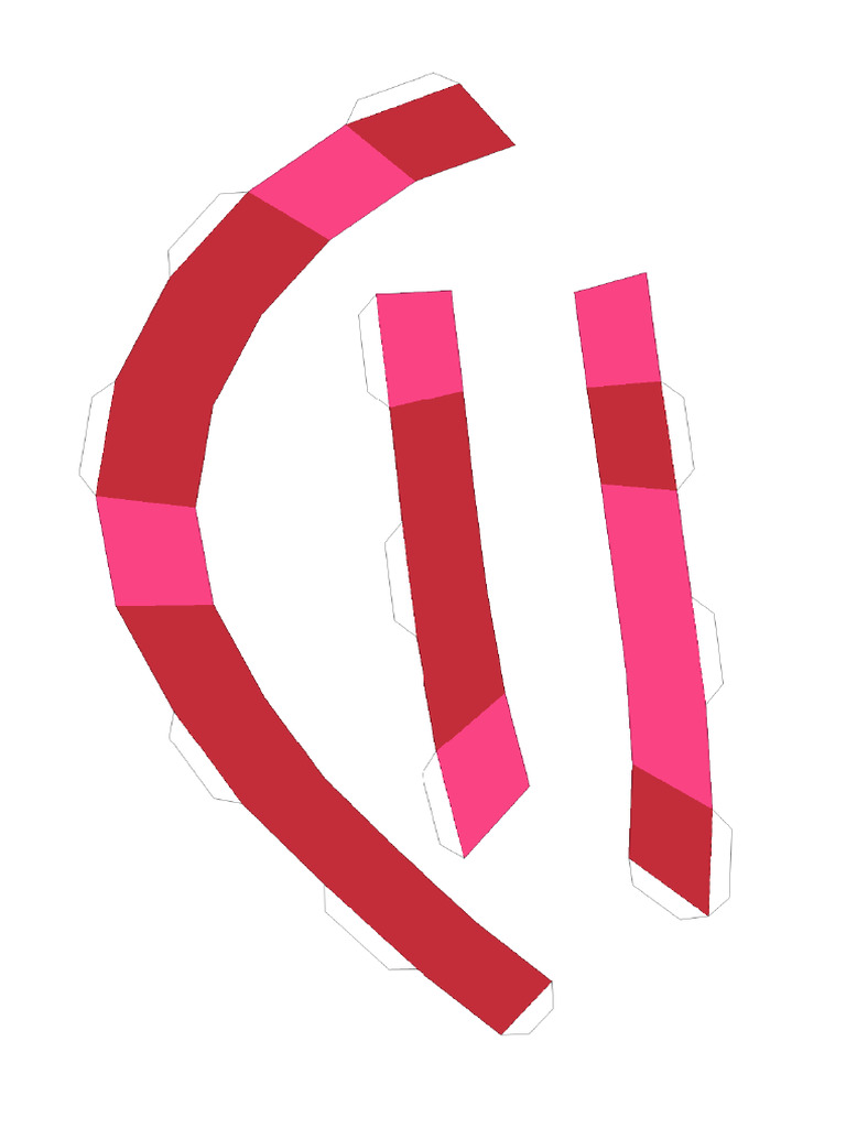 Papercraft Corazon Rosa Mosaico | PDF