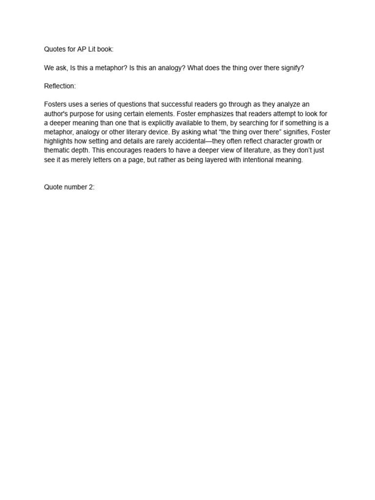 Analyzing Literary Devices in AP Lit | PDF