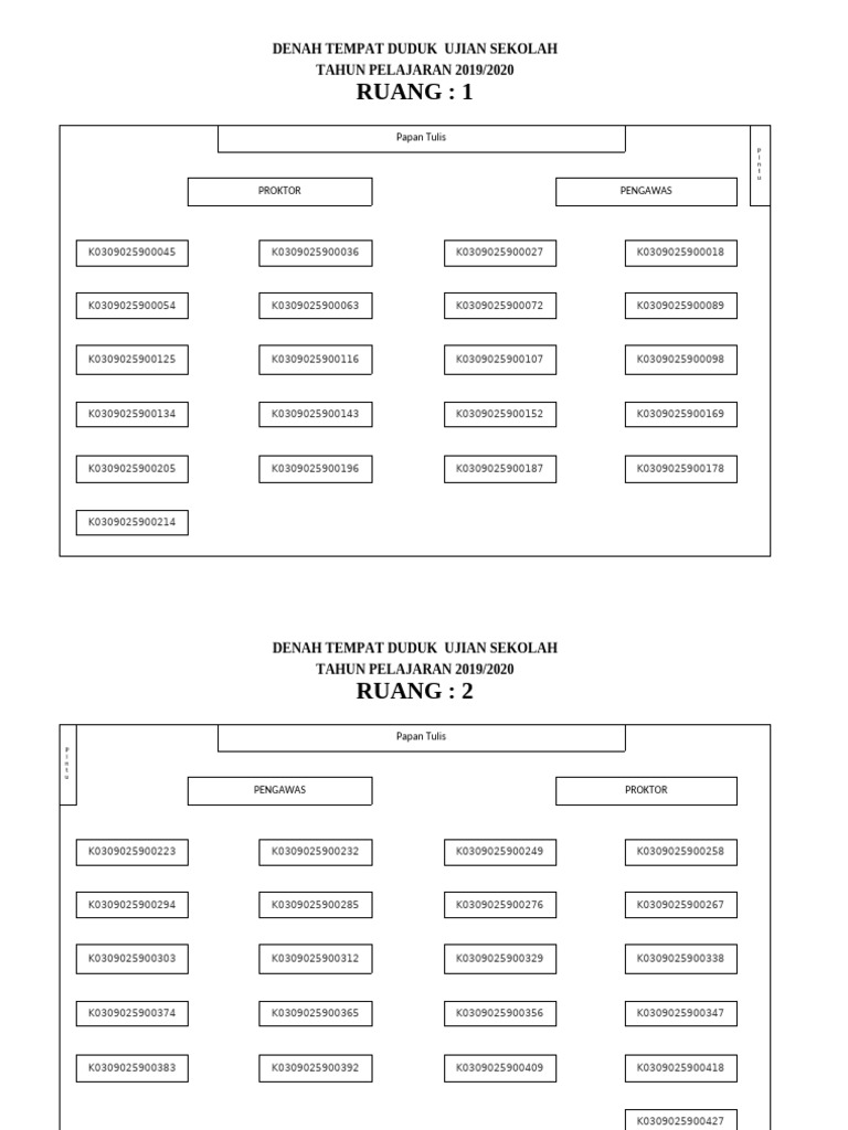 Denah Tempat Duduk ASAJ FOTO 2025 | PDF