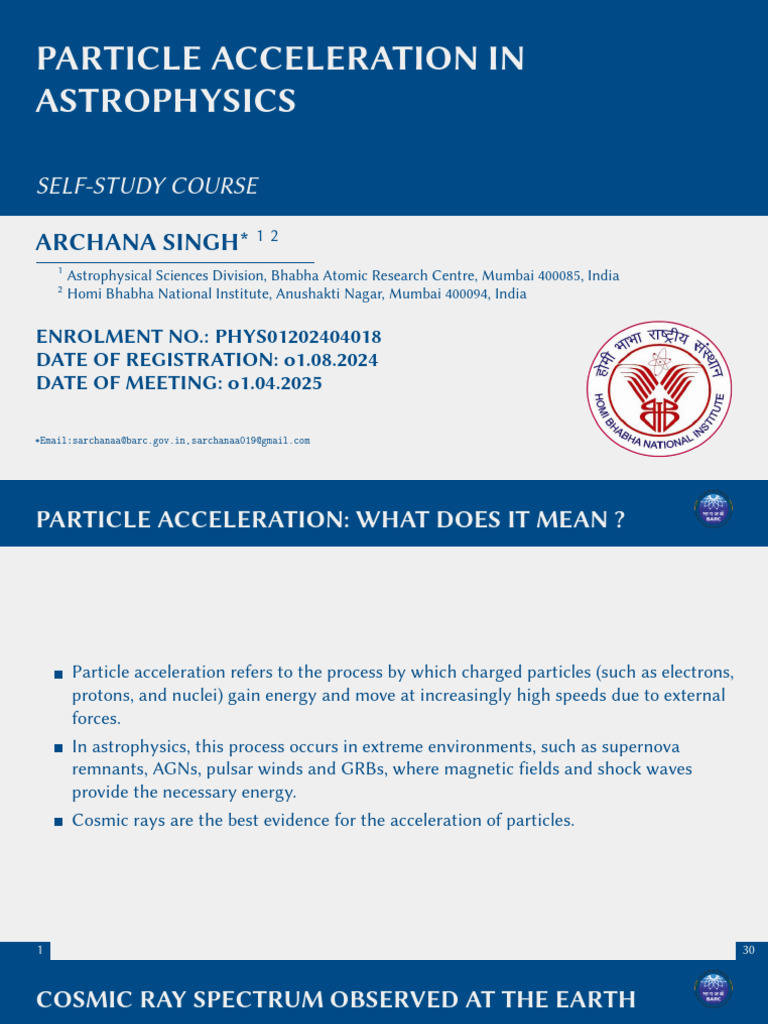 Particle Acceleration SSC-1 | PDF | Cosmic Ray | Electronvolt