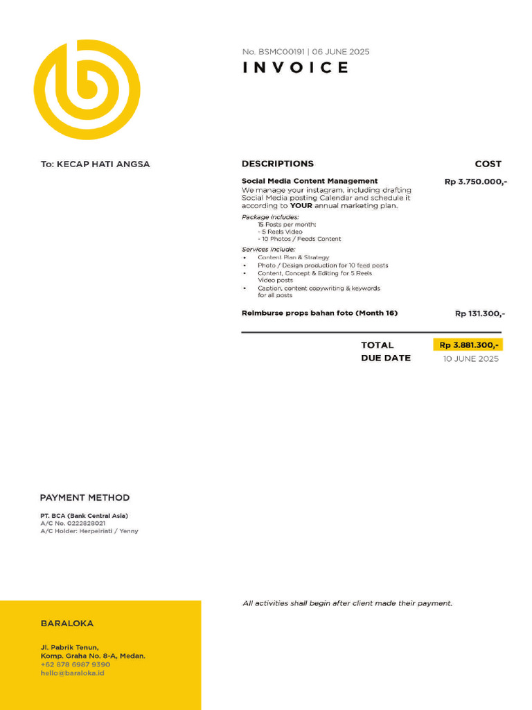 Invoice Month 17 | PDF