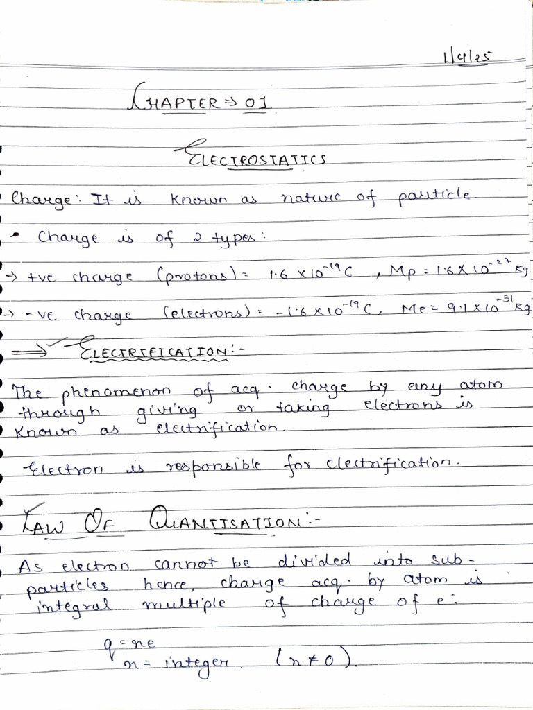 Physics Ch-1 (Class Notes) | PDF