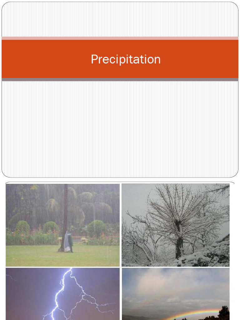Lecture # 03 (Precipitation) | PDF | Precipitation | Rain
