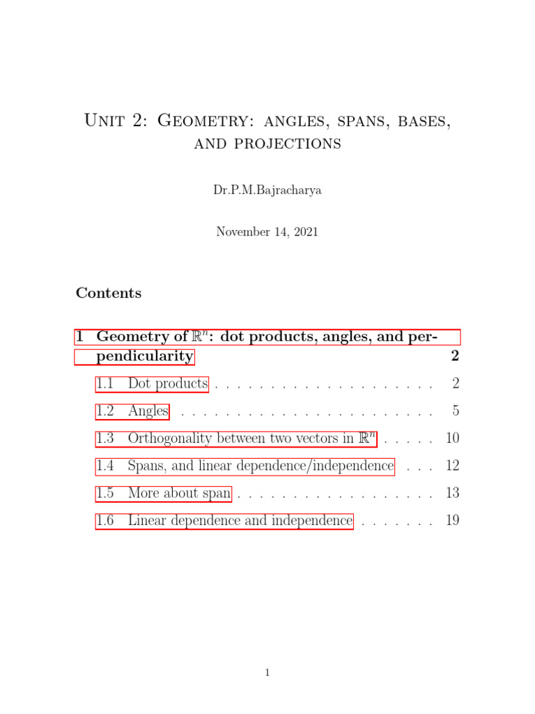 Geometry, Vector, Span and Analytics | PDF | Vector Space | Linear Subspace