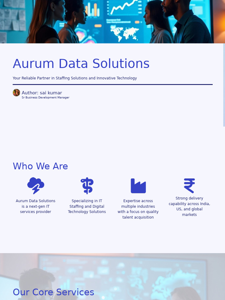 Aurum Data Solutions | PDF | Cloud Computing | Databases