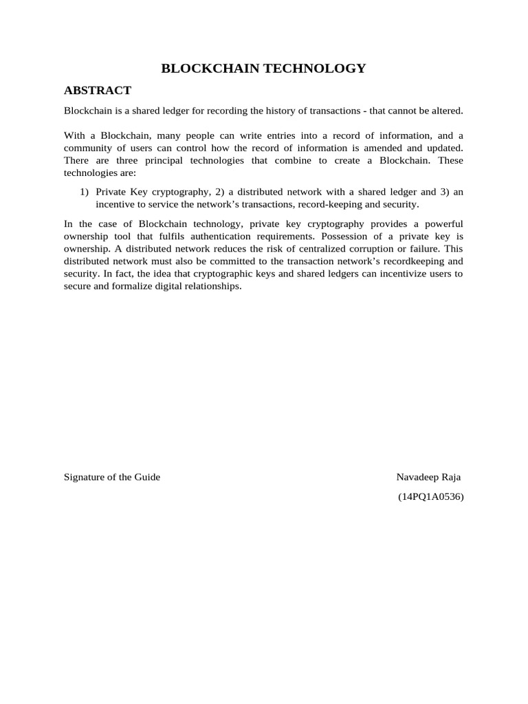Blockchain Technology | PDF