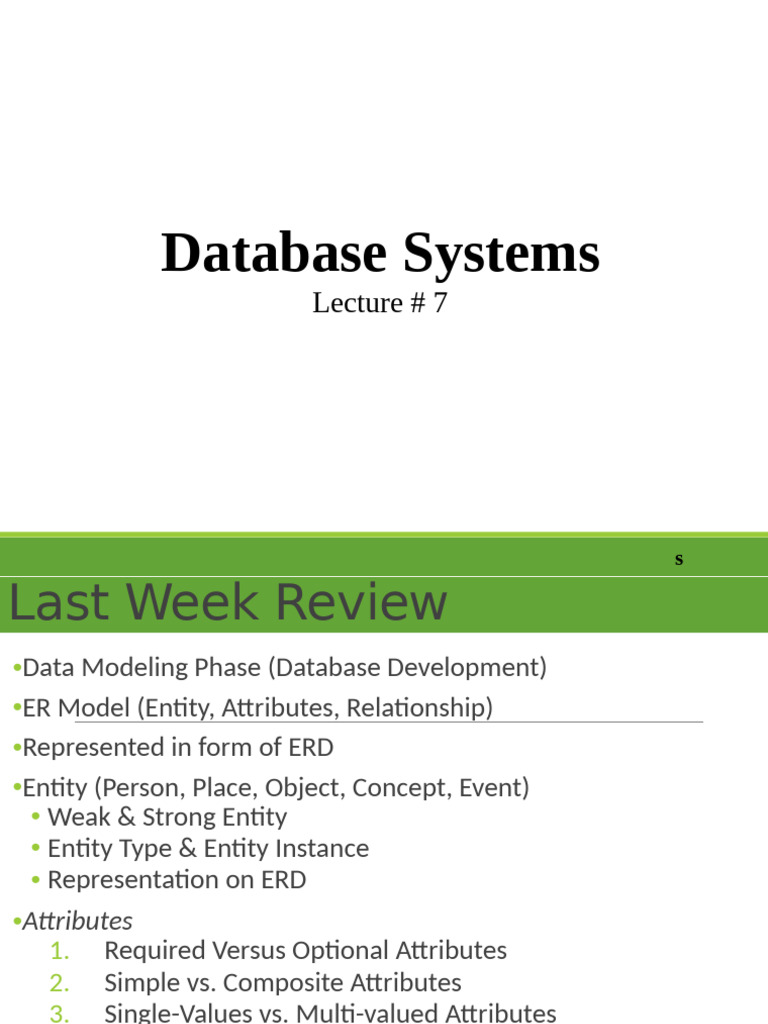 DBS Lecture7 | PDF | Software Design | Data Model