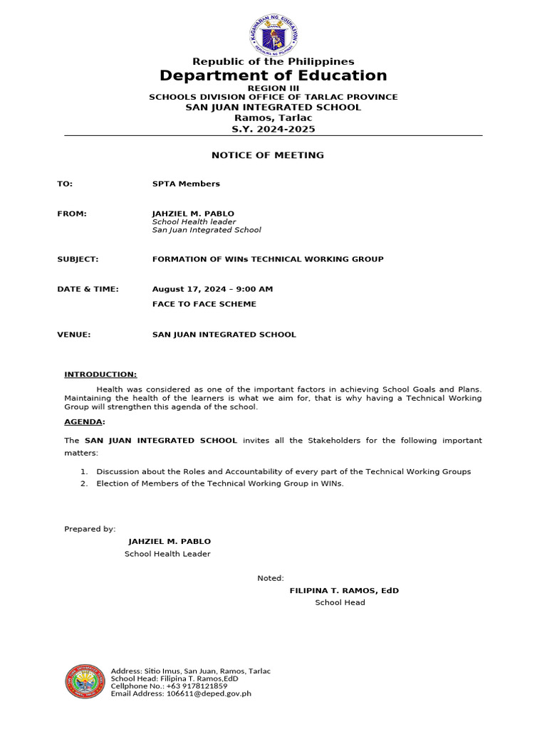 Notice Parent-Twg Health | PDF