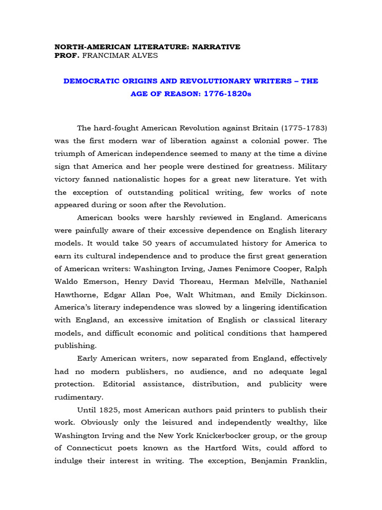 The Literature of Reason and Revolution-Full Text | PDF | Thomas ...