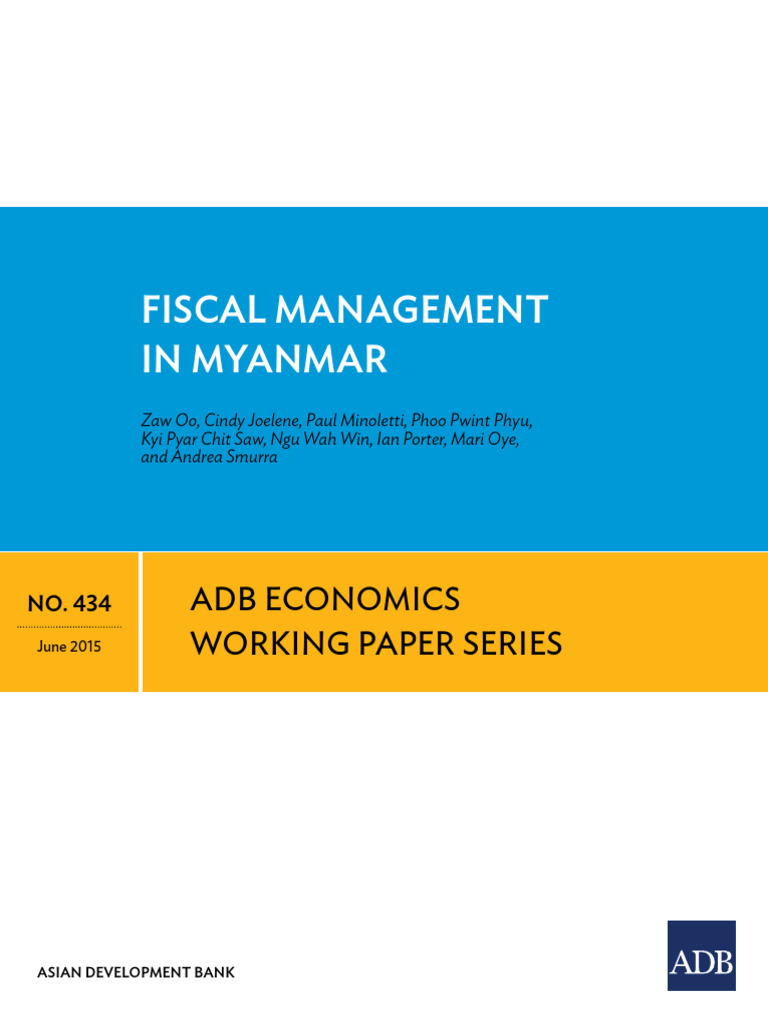 Fiscal Management in Myanmar | PDF | Government Spending | Public ...