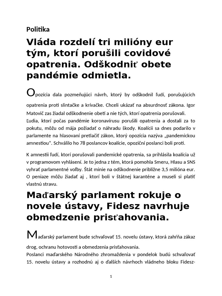 Noviny | PDF