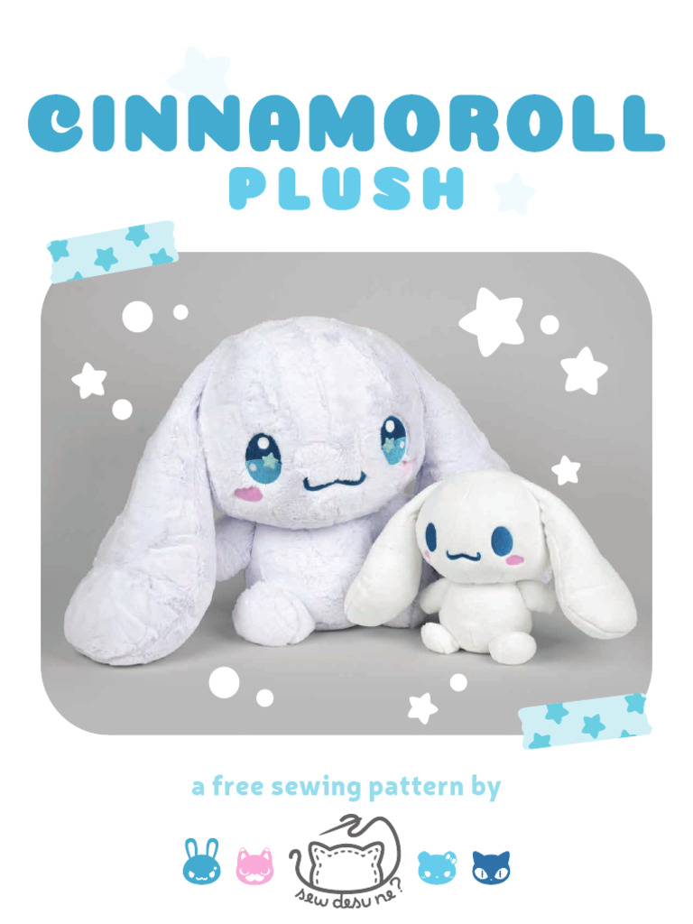 Cinnamoroll Plush Sewing Pattern | PDF | Sewing | Seam (Sewing)