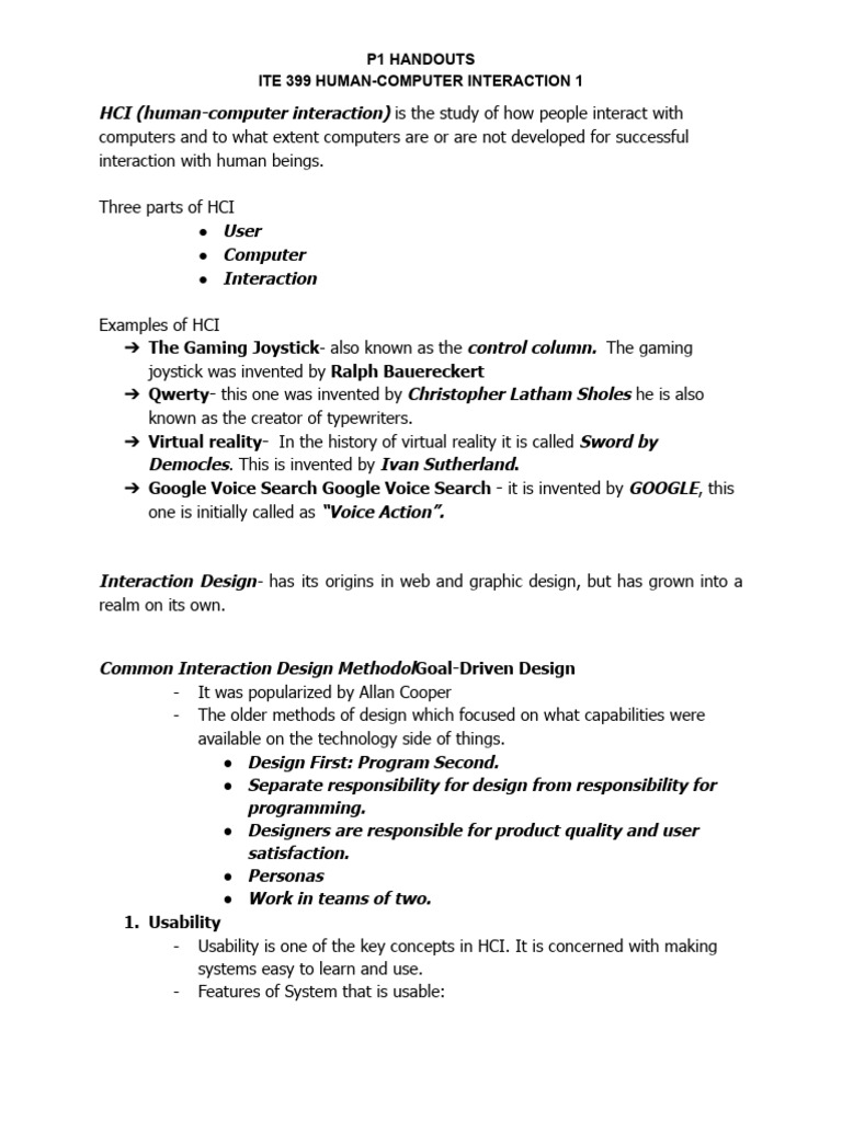 Ite 399 Handouts For First Periodical | PDF | User Interface Design | Html