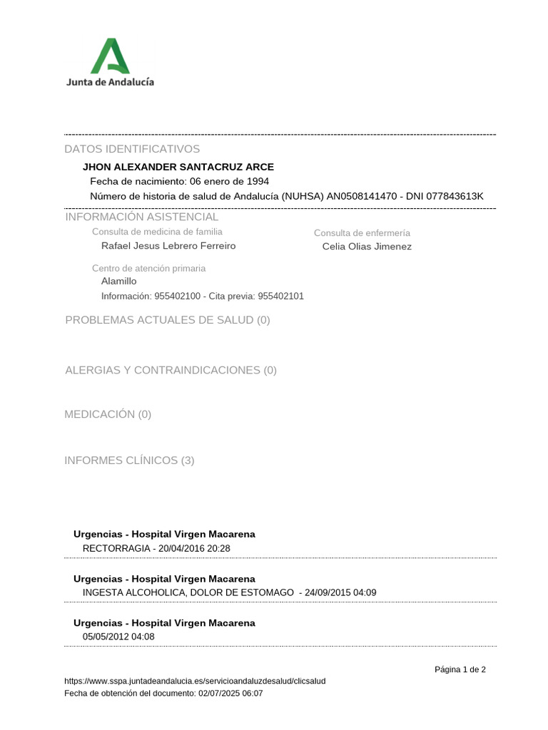 Datos Basicos de Salud-1 | PDF